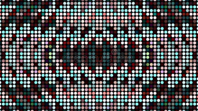 Multicolored Dots on a Dark Background, Representing a Detailed LED ...