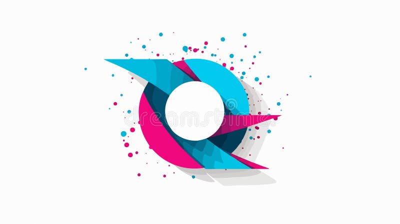 Multicolored Dotted Motion Zero Logo Vector Stock Vector - Illustration ...