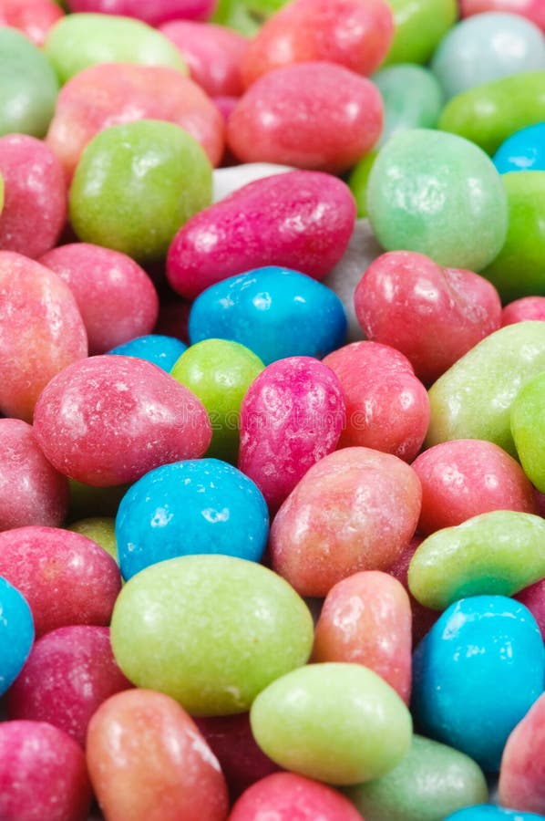 Multicolored Dragee Drop Candy Stock Image - Image of cheerful, hard ...