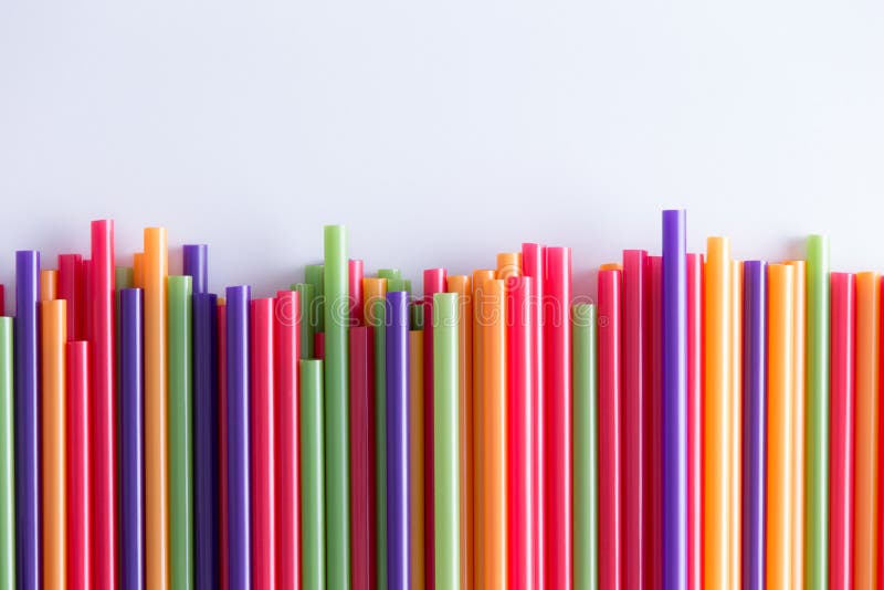 Multicolored Drinking Straws in a Festive Pattern Stock Image - Image ...