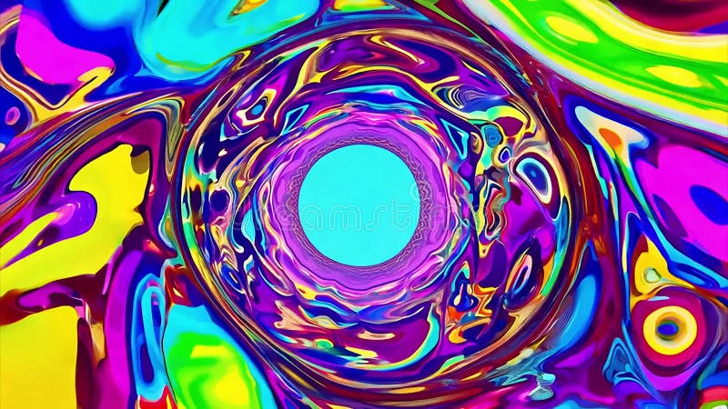 Multicolored Dynamic Swirl of Paint Pattern with Different Colors ...