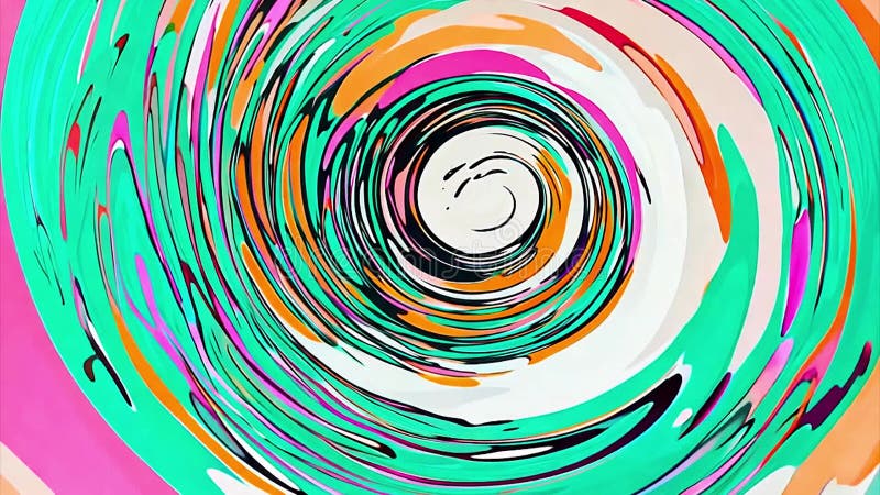 Multicolored Dynamic Swirl of Paint Pattern with Different Colors ...