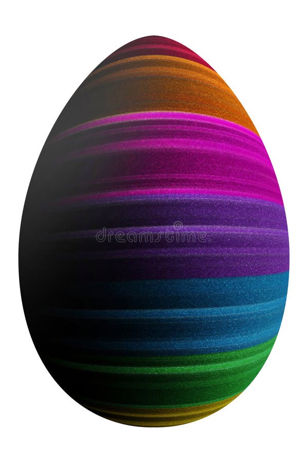 Multicolored Easter Egg, Rainbow, Black Stock Illustration ...
