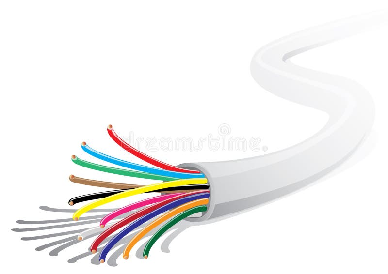 Electric wire stock vector. Illustration of artistic - 52109980