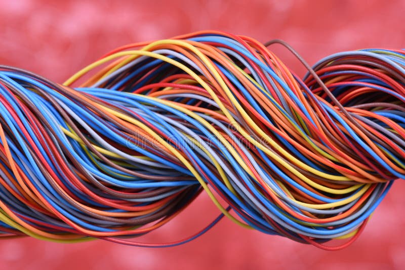 Multicolored Electrical Cable Stock Image - Image of energy ...