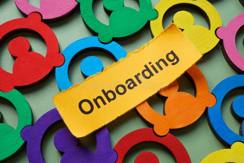 Multicolored Employee Figures and the Word Onboarding. Team Integration ...
