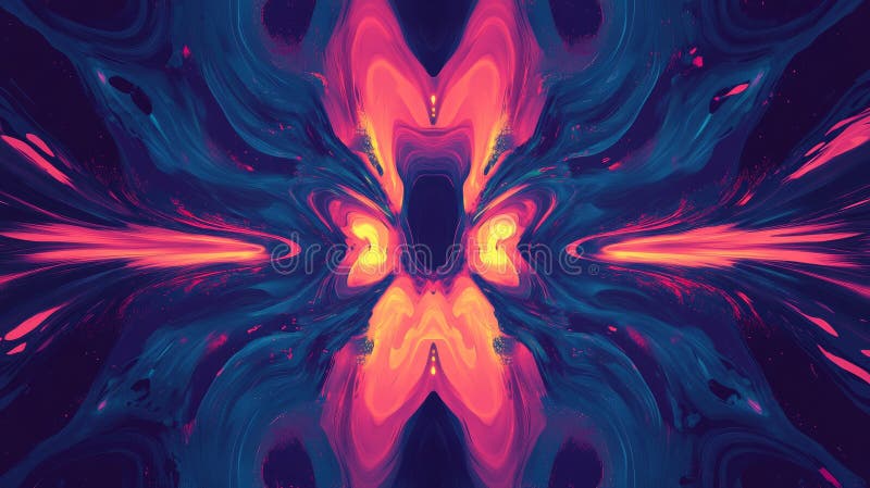 Multicolored Energy in Motion Forms Bright, Abstract Lines in a Dark ...