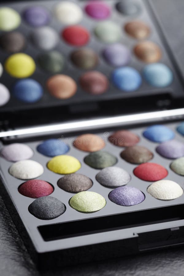 Multicolored eye shadows stock photo. Image of collection - 40006754