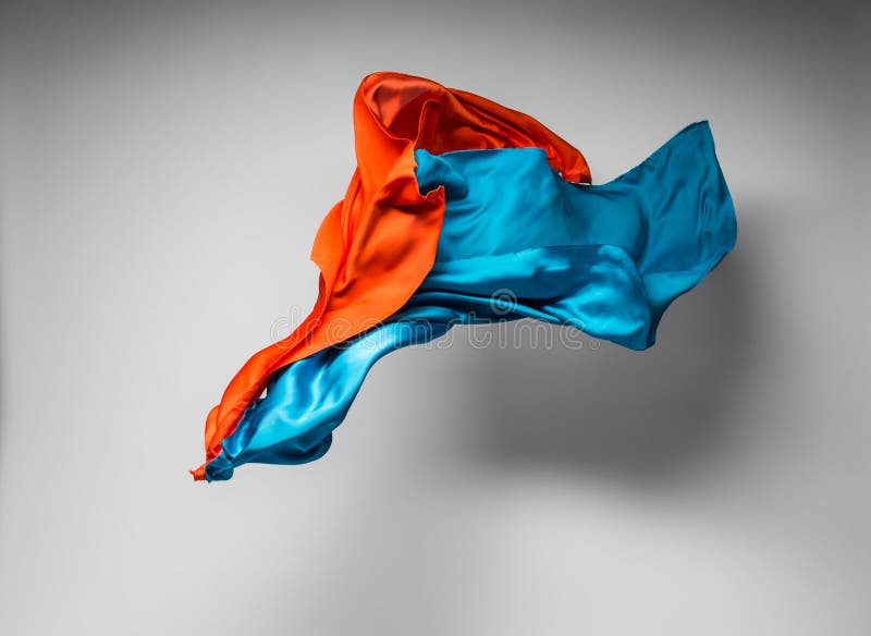Multicolored Fabric in Motion Stock Photo - Image of silk, form: 78576160