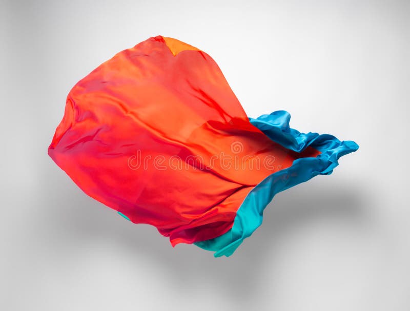 Multicolored Fabric in Motion Stock Image - Image of fabric, moving ...