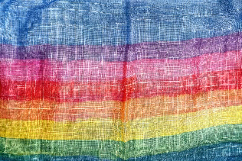 Multicolored Fabric Panels Present a Vivid Spectrum Stock Photo - Image ...