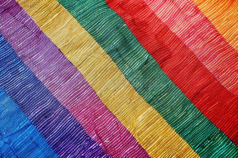 Multicolored Fabric Panels Present a Vivid Spectrum Stock Image - Image ...