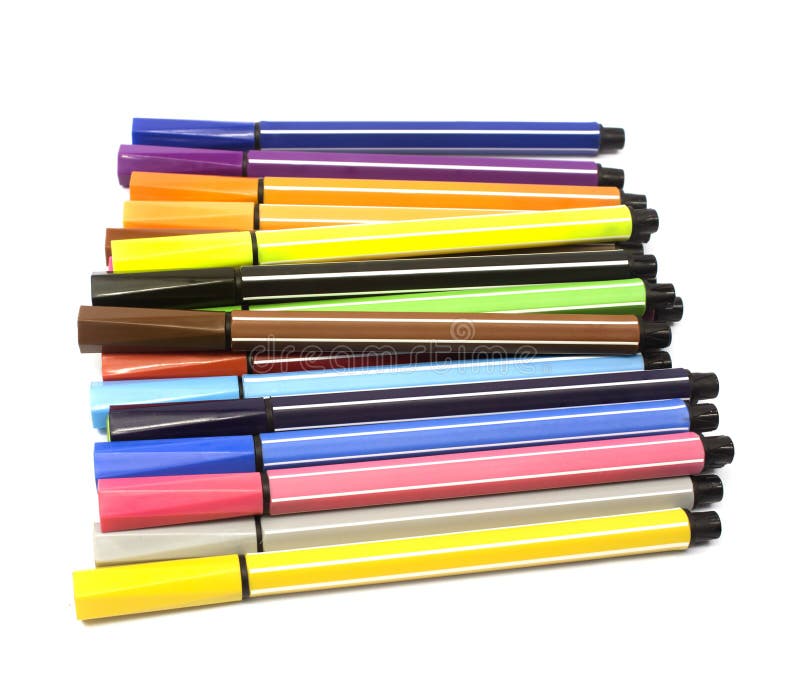 Multicolored Felt-Tip Pens stock photo. Image of hued - 47660262
