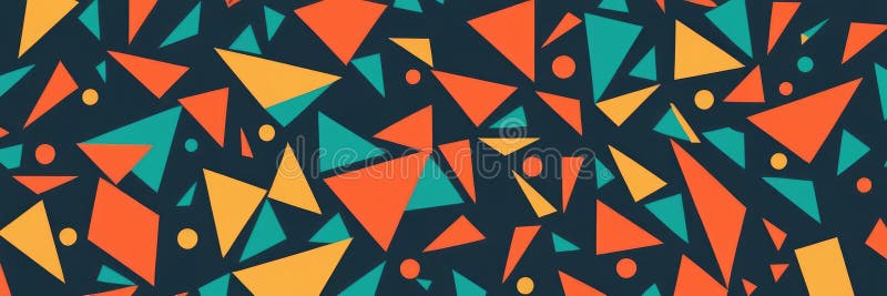 Multicolored Figures in a Haphazard Pattern Stock Illustration ...