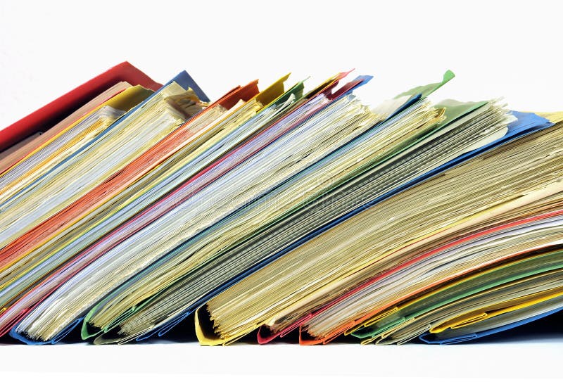 Multicolored Files and Binders Stock Image - Image of folder, letters ...
