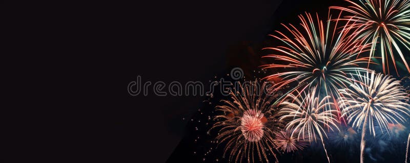 Multicolored Fireworks Lighting Up the Sky with a Festive Burst ...
