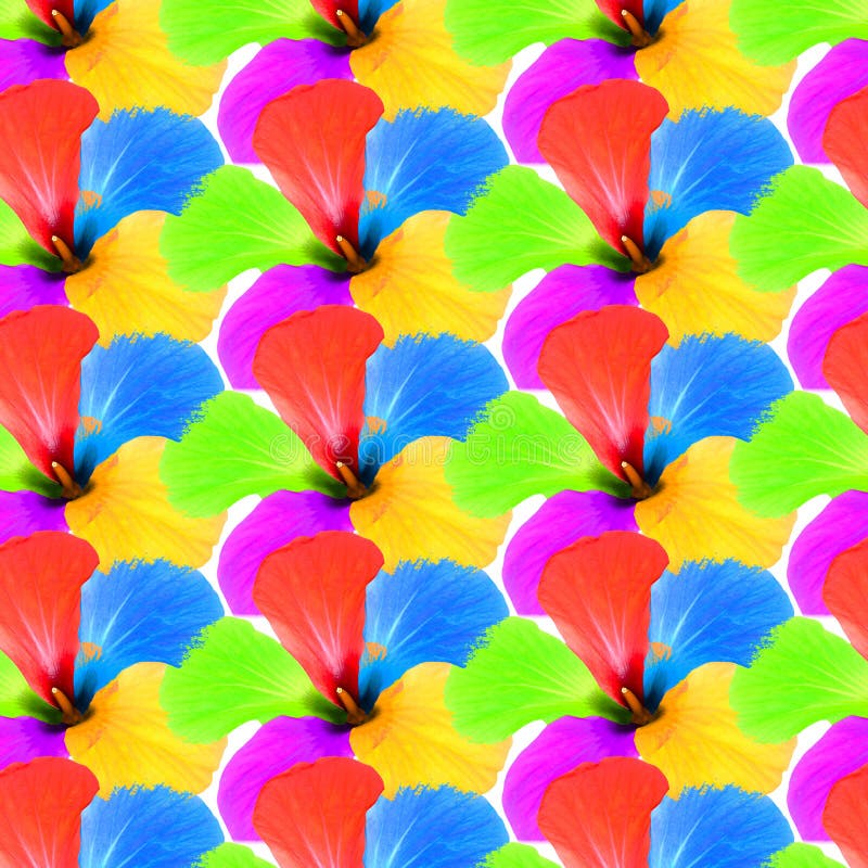 Multicolored Flowers Kaleidoscope Pattern As Abstract Background Stock ...