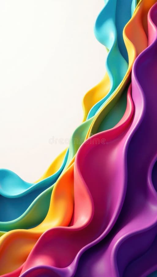 Multicolored Flowing Liquid Forms, Abstract Banner Design , Poster ...