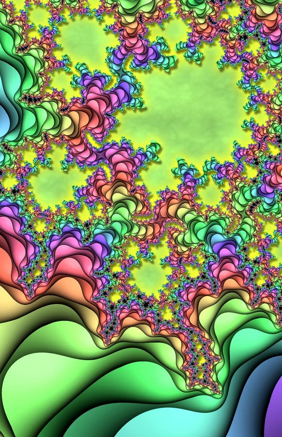 Fractal light show frame stock illustration. Illustration of infinity ...