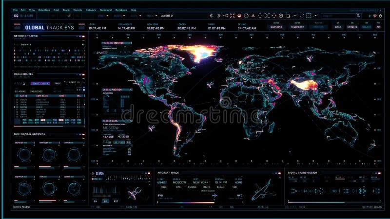 Futuristic Interface | HUD | Digital Screen Stock Video - Video of data ...
