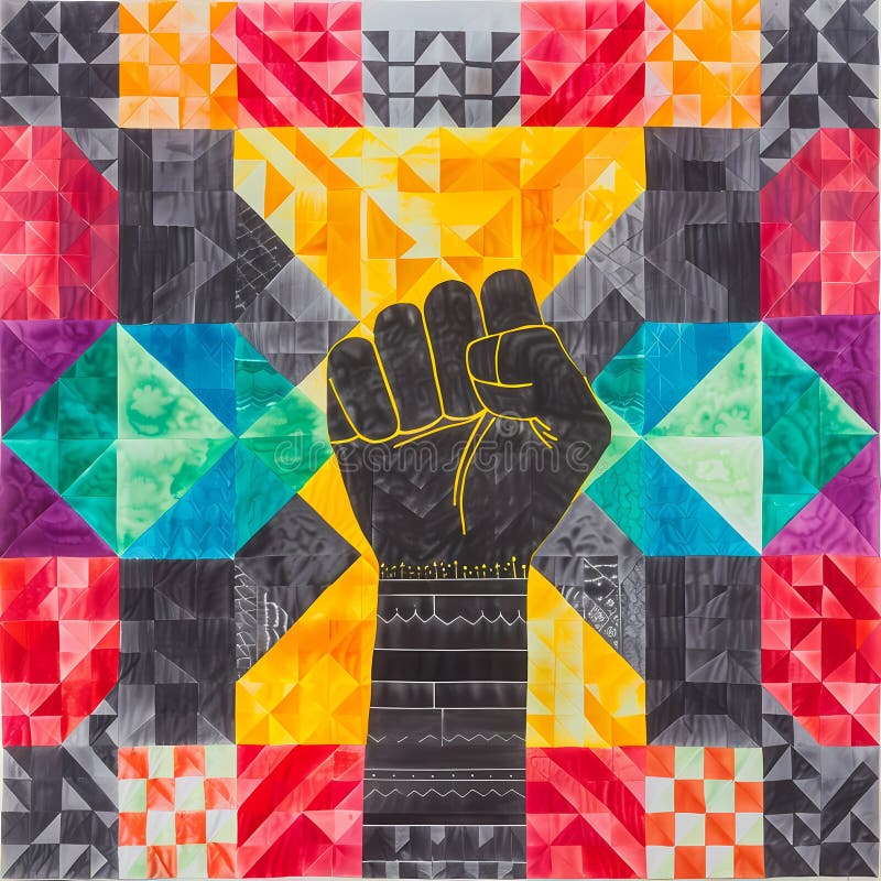Multicolored Geometric Quilted Fist Stock Image - Image of multicolored ...