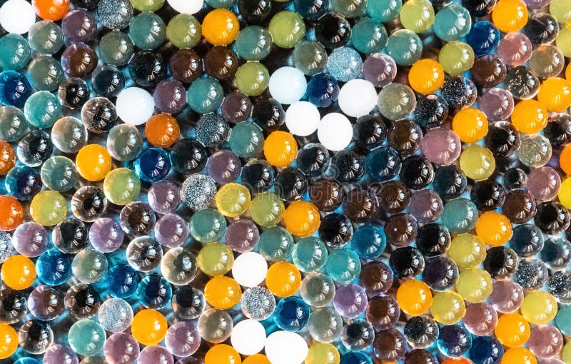 Multicolored Glass Shiny and Transparent Marbles, Decorative Pattern ...
