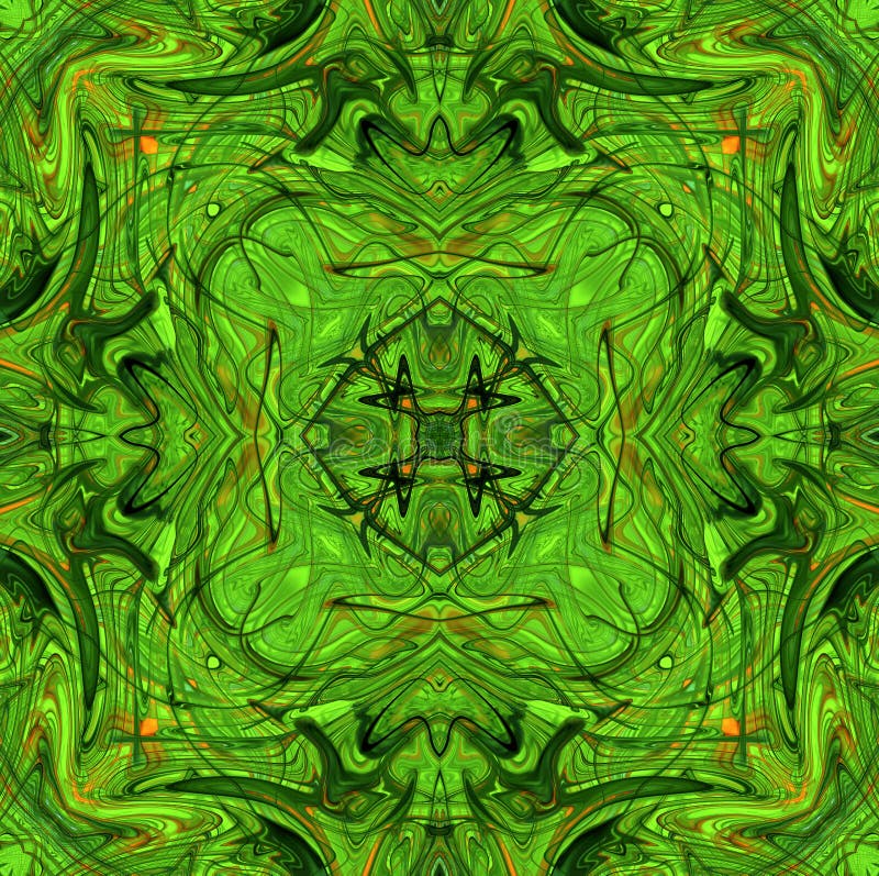 Multicolored Green Square Kaleidoscope Pattern Abstract Background ...
