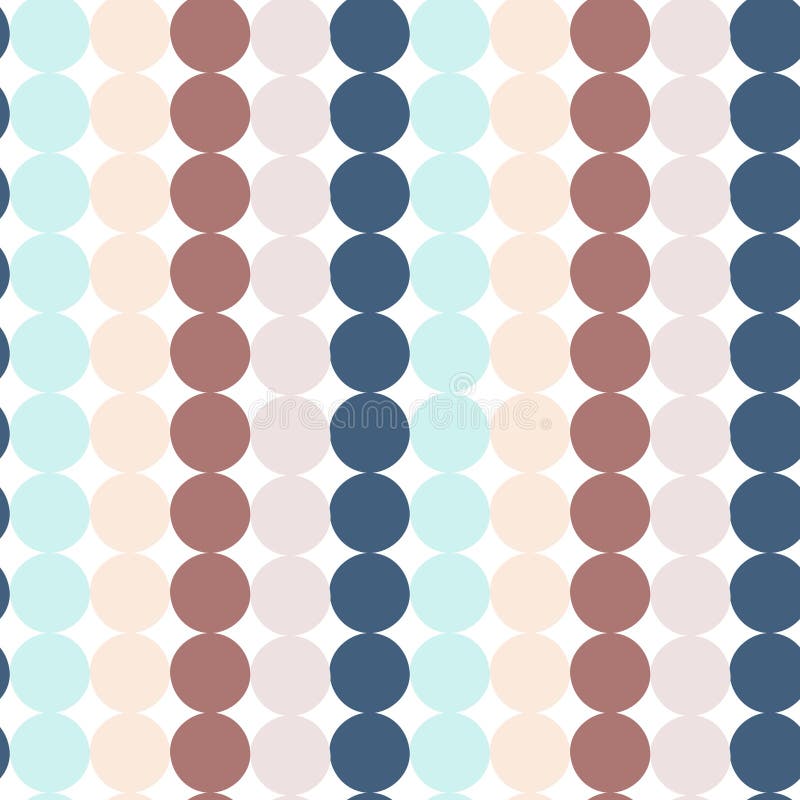 Multicolored Hand Drawn Dotted Seamless Pattern. Neutral Colors. Vector ...