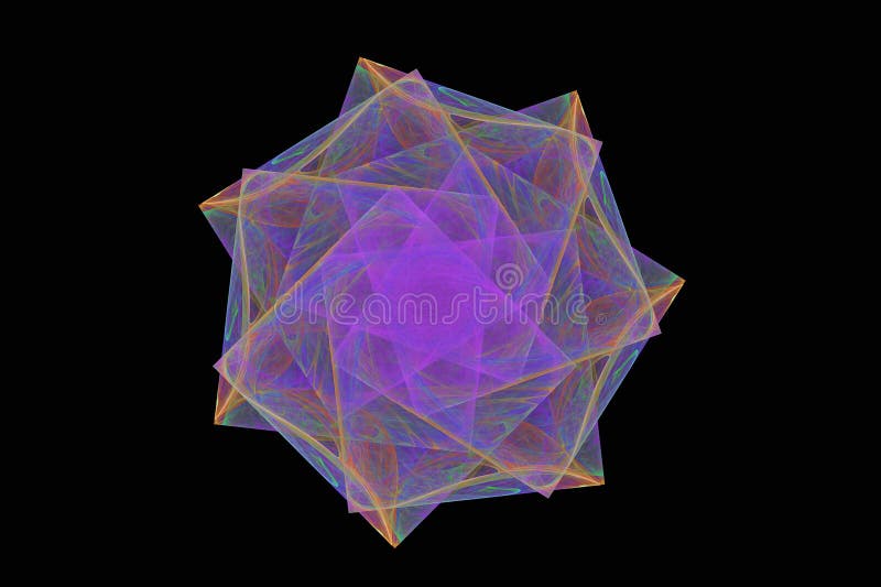 Multicolored Heptagonal Pattern of Crooked Waves on a Black Background ...