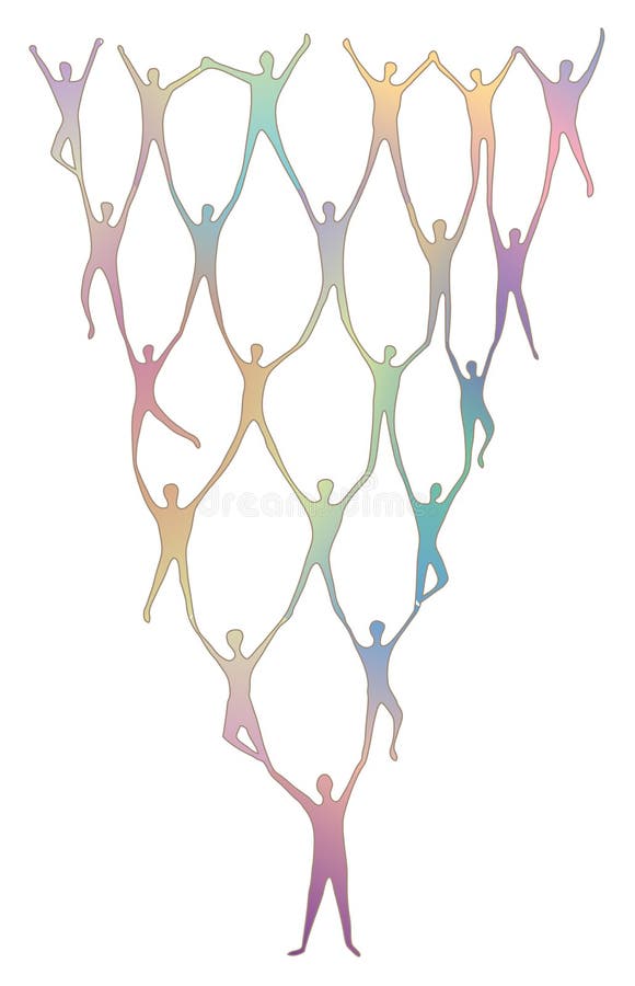 Human pyramid hierarchy stock illustration. Illustration of pyramid ...