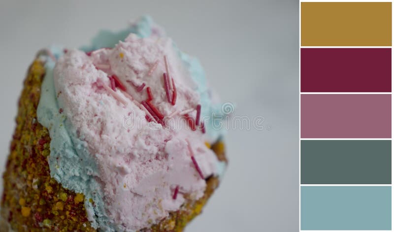 Multicolored Ice Cream Color Palette Stock Image - Image of saturation ...