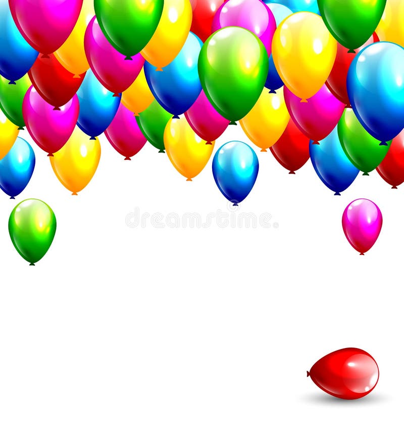 Multicolored Inflatable Celebration Bright Balloons with Circle Stock ... Multicolored Inflatable Celebration Bright Balloons with Circle Stock ...