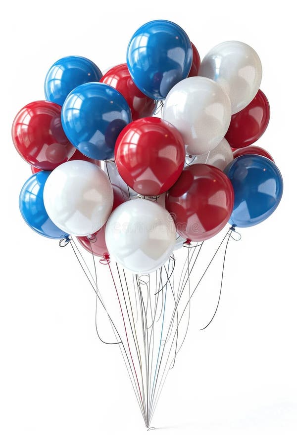 Multicolored Inflatable Balloons on White Background. Image of ...