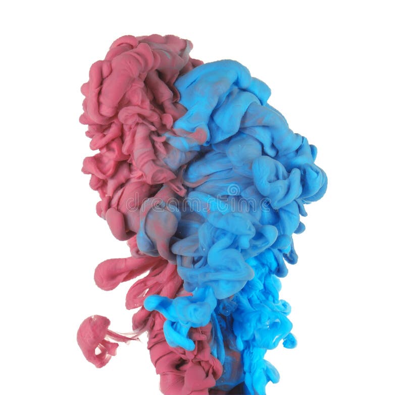 Multicolored Ink Drop Swirling in Water Stock Photo - Image of drop ...