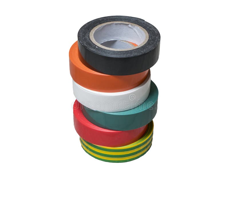 Multicolored Insulating Roll Tapes Stock Image - Image of isolation ...