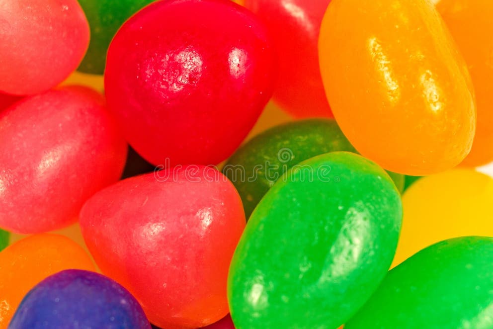 Multicolored Jelly Beans Close Up Stock Image - Image of easter, purple ...