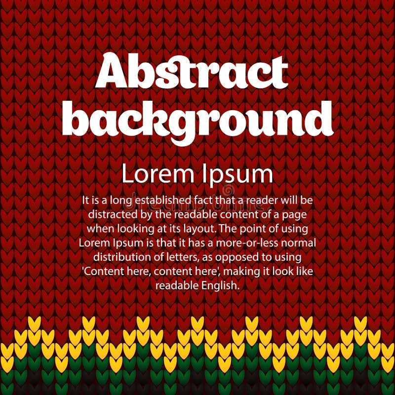 Multicolored Knitted Background. Vector Stock Vector - Illustration of ...