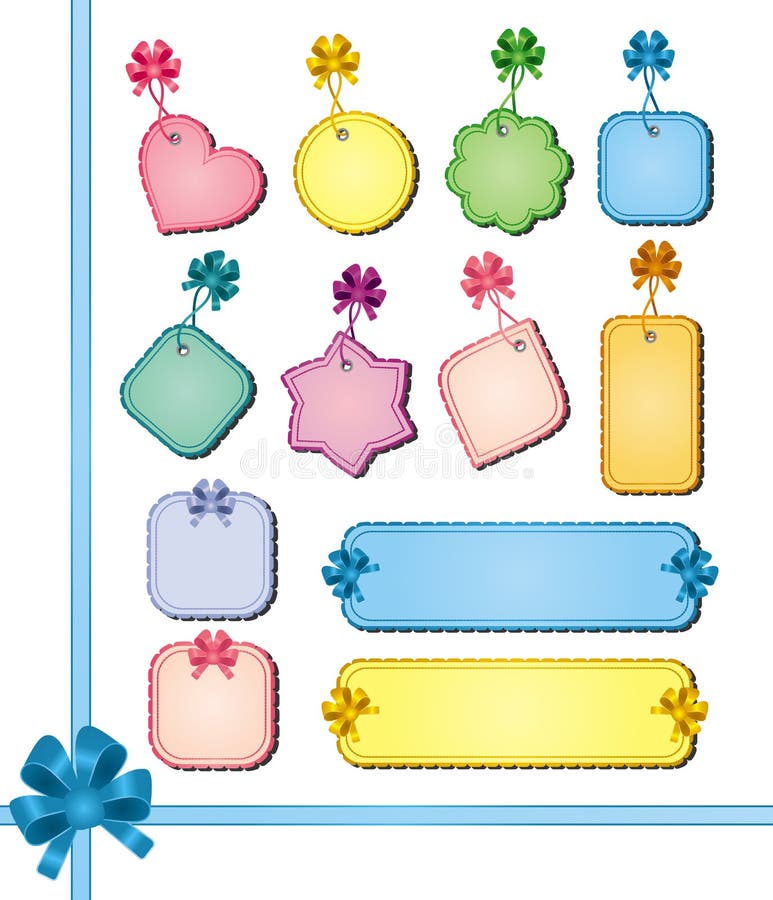Set of Multicolored Tag Labels Stock Vector - Illustration of bright ...