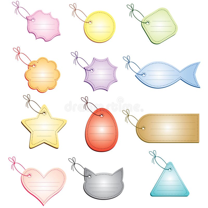Multicolored Labels String Stock Illustrations – 15 Multicolored Labels ...