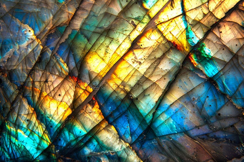 Multicolored Labradorite Stone Texture, Abstract Background with Blue ...