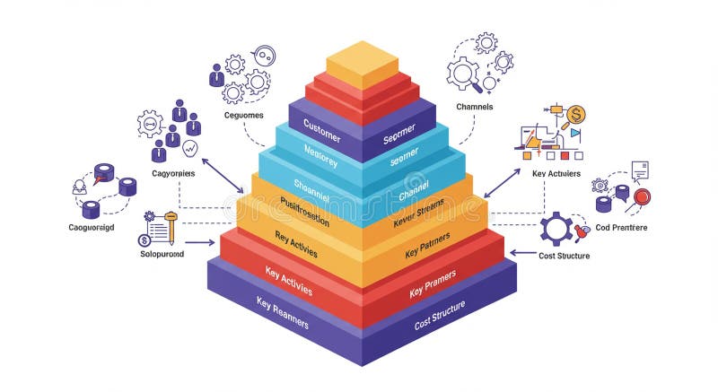 Interconnected Pyramid Like Elements Stock Illustrations – 4 ...