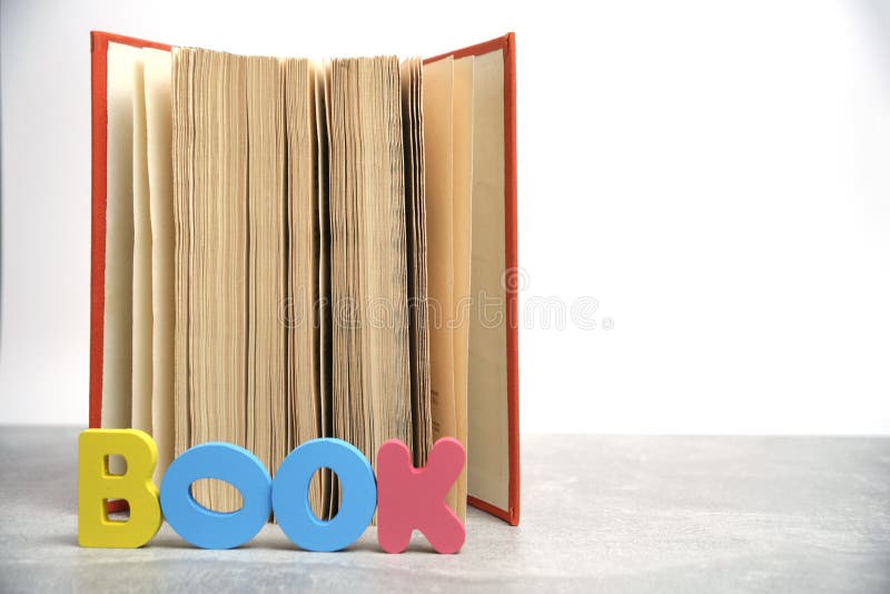 Multicolored Letters English Alphabet.Word Book.Book White Background ...