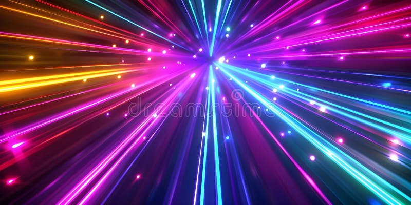 Multicolored Light Streaks Background Stock Illustration - Illustration ...