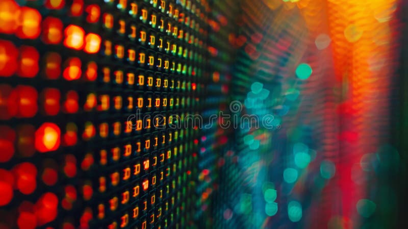 A Vibrant LED Data Panel.AI Generated Image Stock Photo - Image of ...