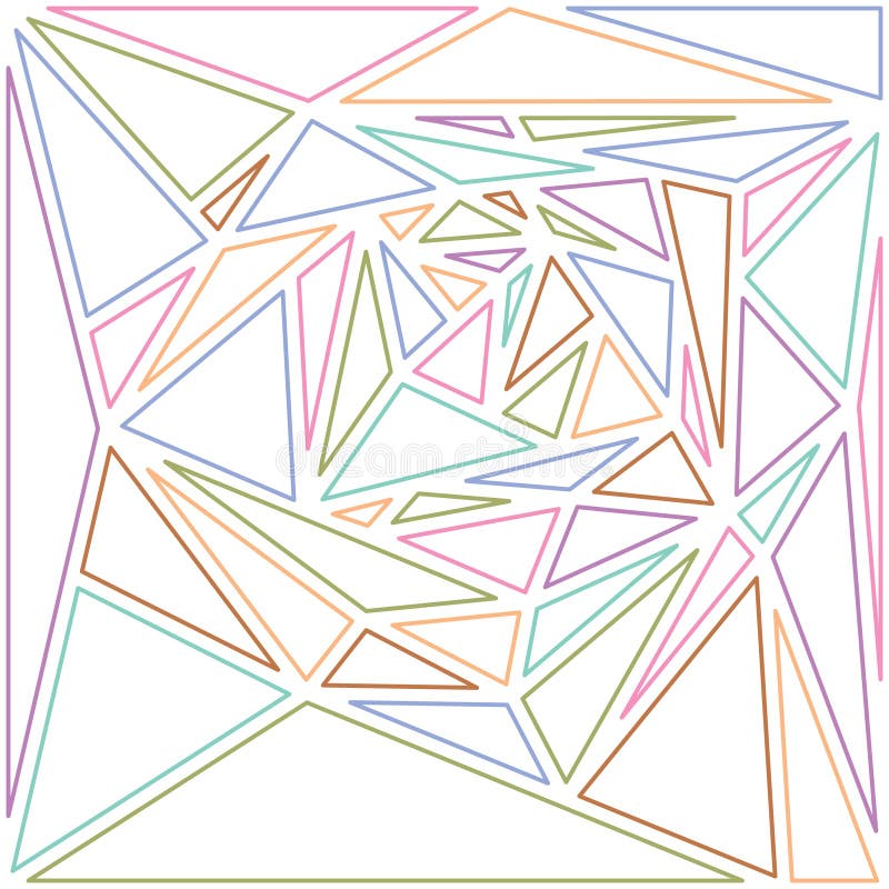 Multicolored Line Triangles Abstract Background Stock Vector ...