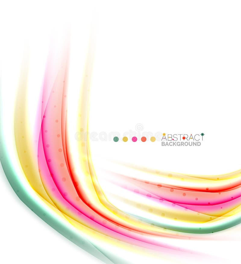 Multicolored Lines on White, Motion Concept Abstract Background Stock ...