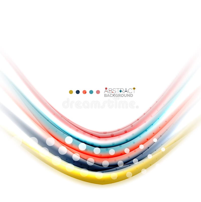 Multicolored Lines on White, Motion Concept Abstract Background Stock ...