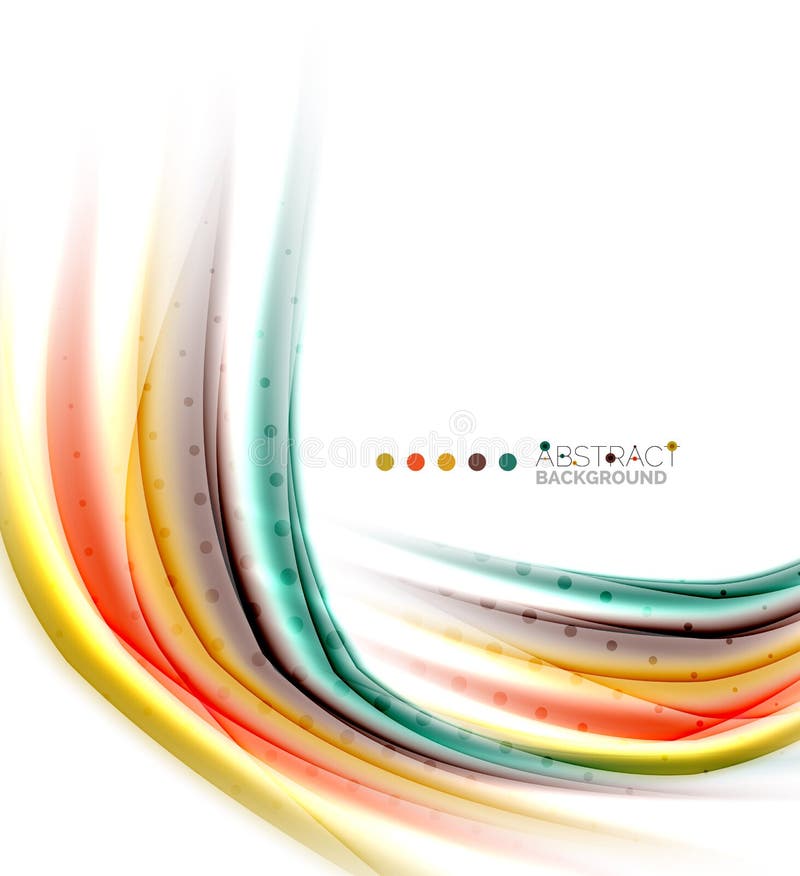 Multicolored Lines on White, Motion Concept Abstract Background Stock ...