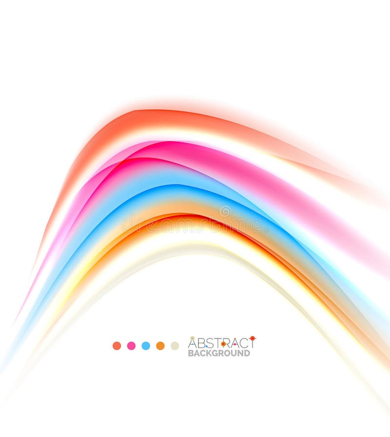 Multicolored Lines on White, Motion Concept Abstract Background Stock ...