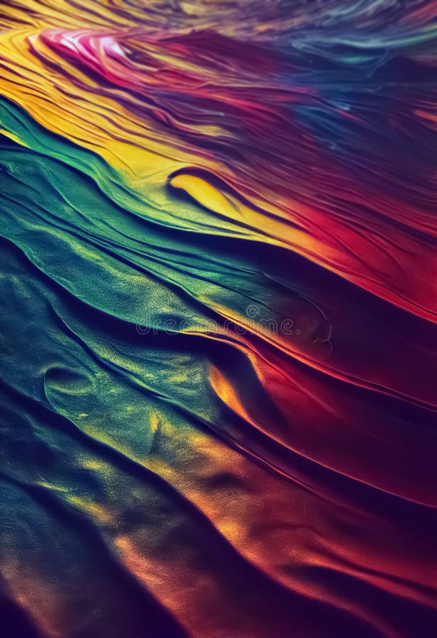 Multicolored Liquid Wavy Dynamic Fluid Abstract Background. Undulating ...